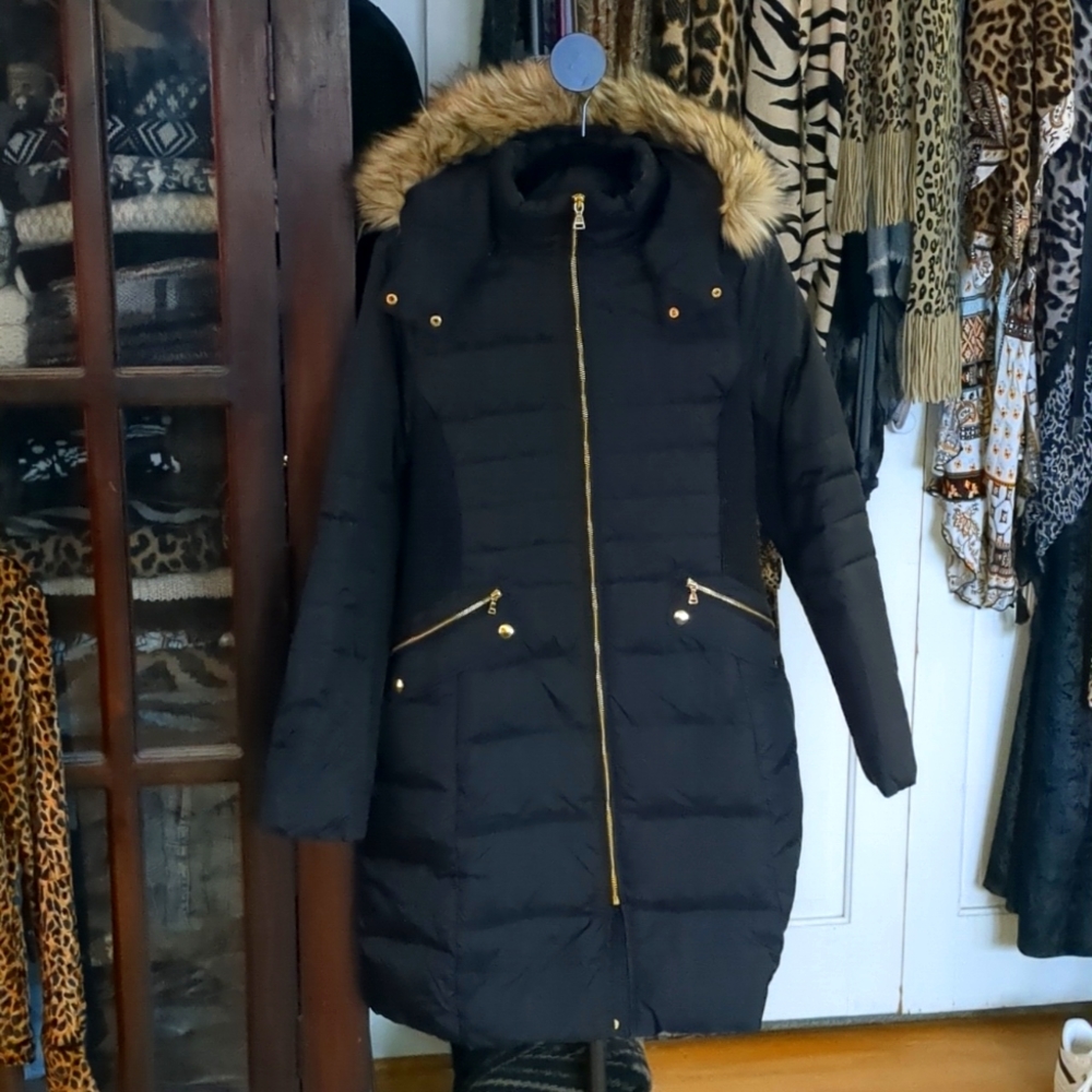 Express Long Puffer Coat - Gem